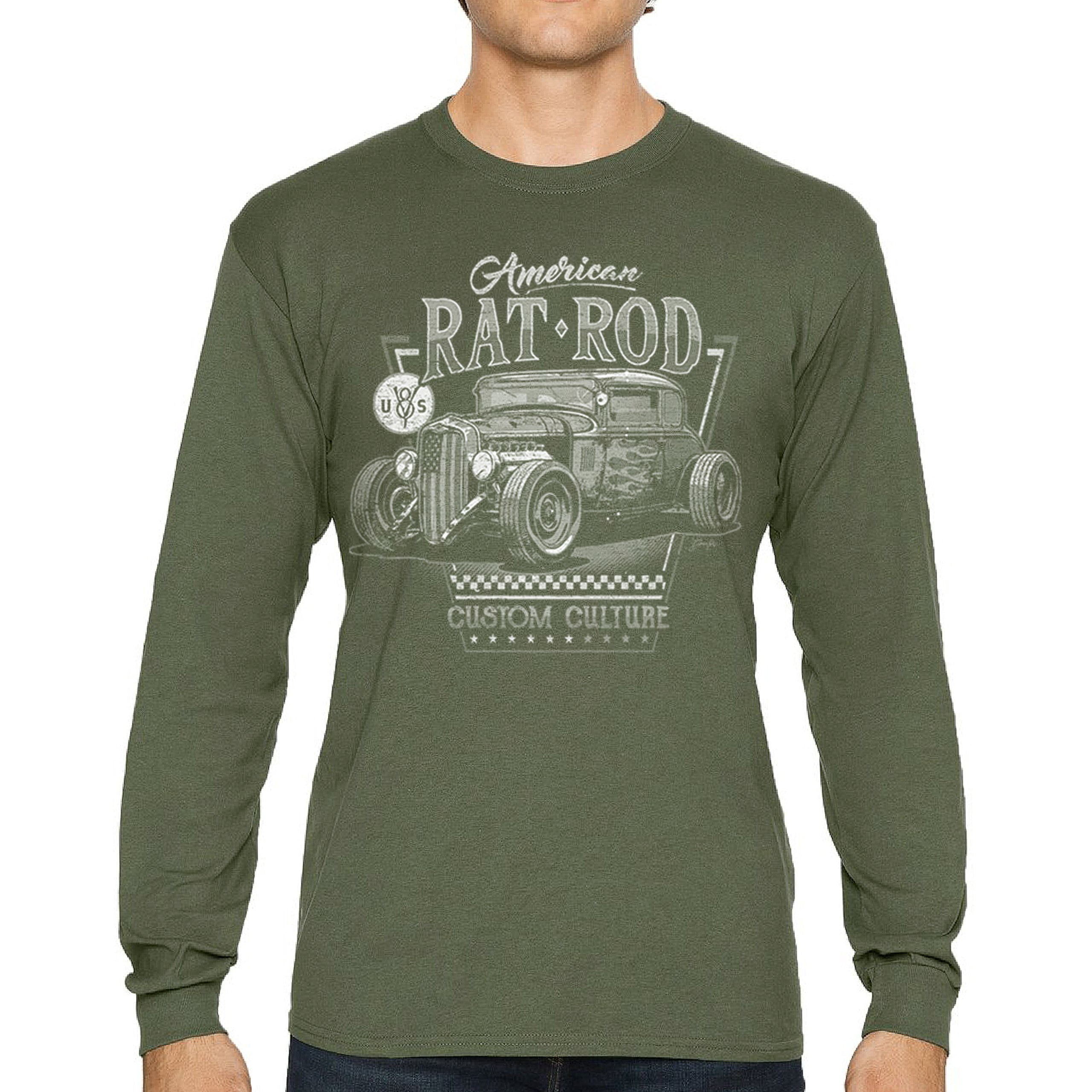 American Rat Rod Long Sleeve T-shirt Hot Rod Custom Culture Route 66 ...