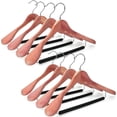 American Red Cedar Wide Shoulder Wooden Hangers 8 Pack, Luxury Wood ...