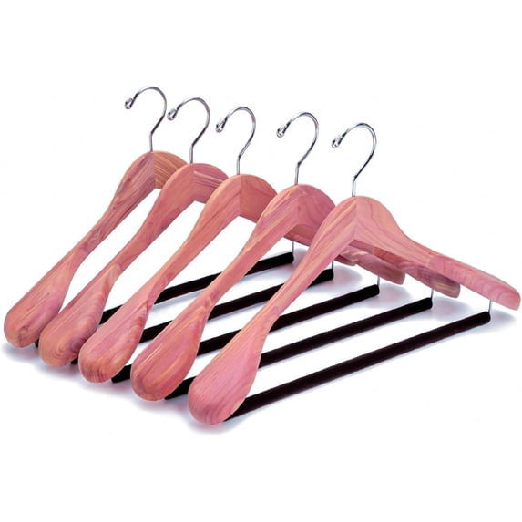 American Red Cedar Wood Coat and Suit Hangers with Extra Wide Shoulder ...