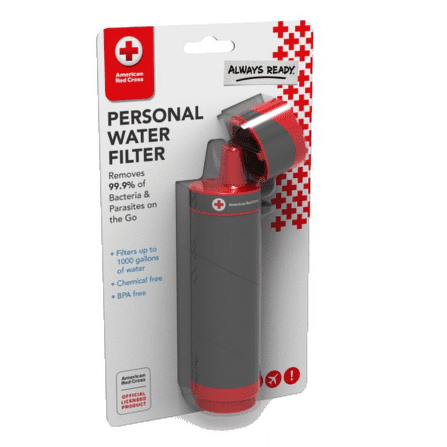 American Red Cross 3-Stage Water Filter 1-Pack (4/Case) - 3.5oz ...
