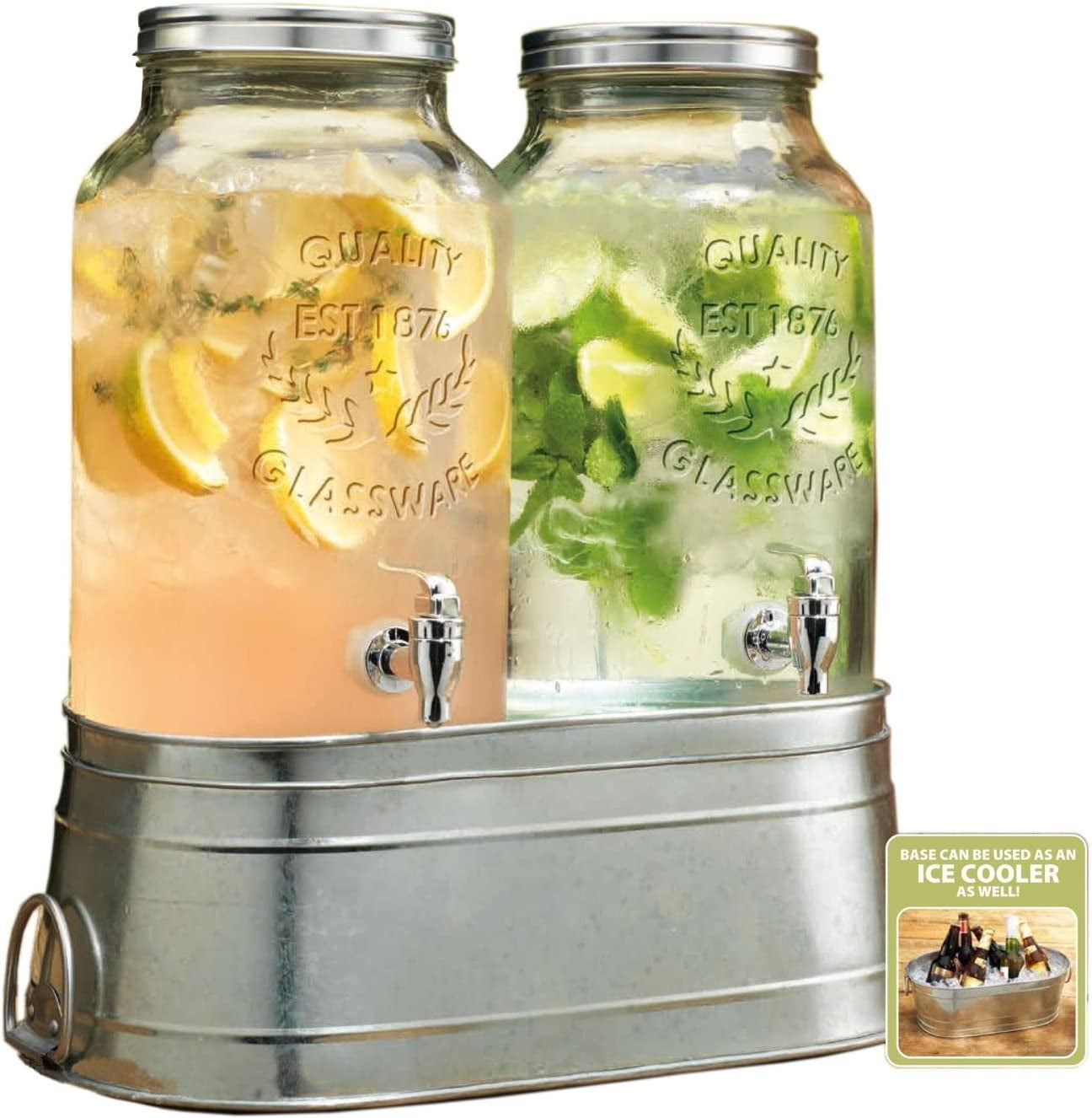 American Reproductions Two (2) 1.5 Gallon Each Quality Ice Cold Clear ...