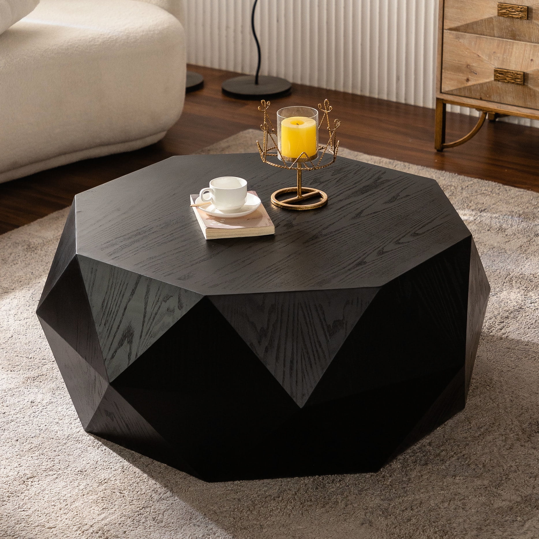 American Retro 38" Coffee Table with Nail Holes and Marks | No Assembly ...