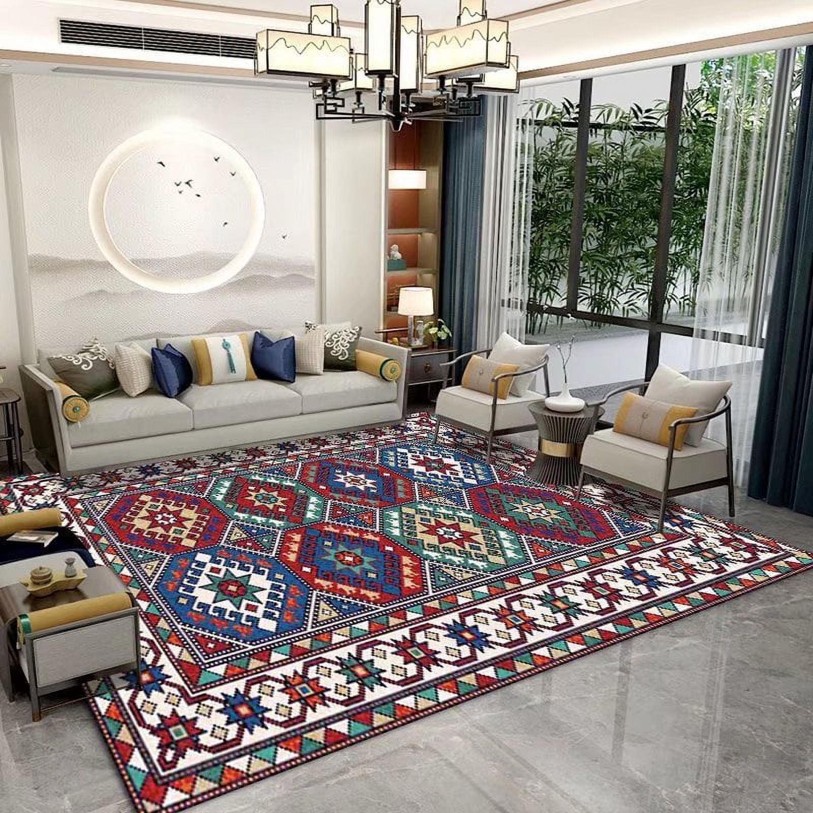 American Retro Carpets Living Room Washable Bohemian Carpet Bedroom ...
