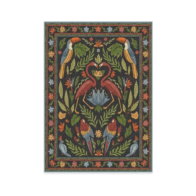American Retro Living Room Large Carpet Creative Animal Pattern Bedroom ...