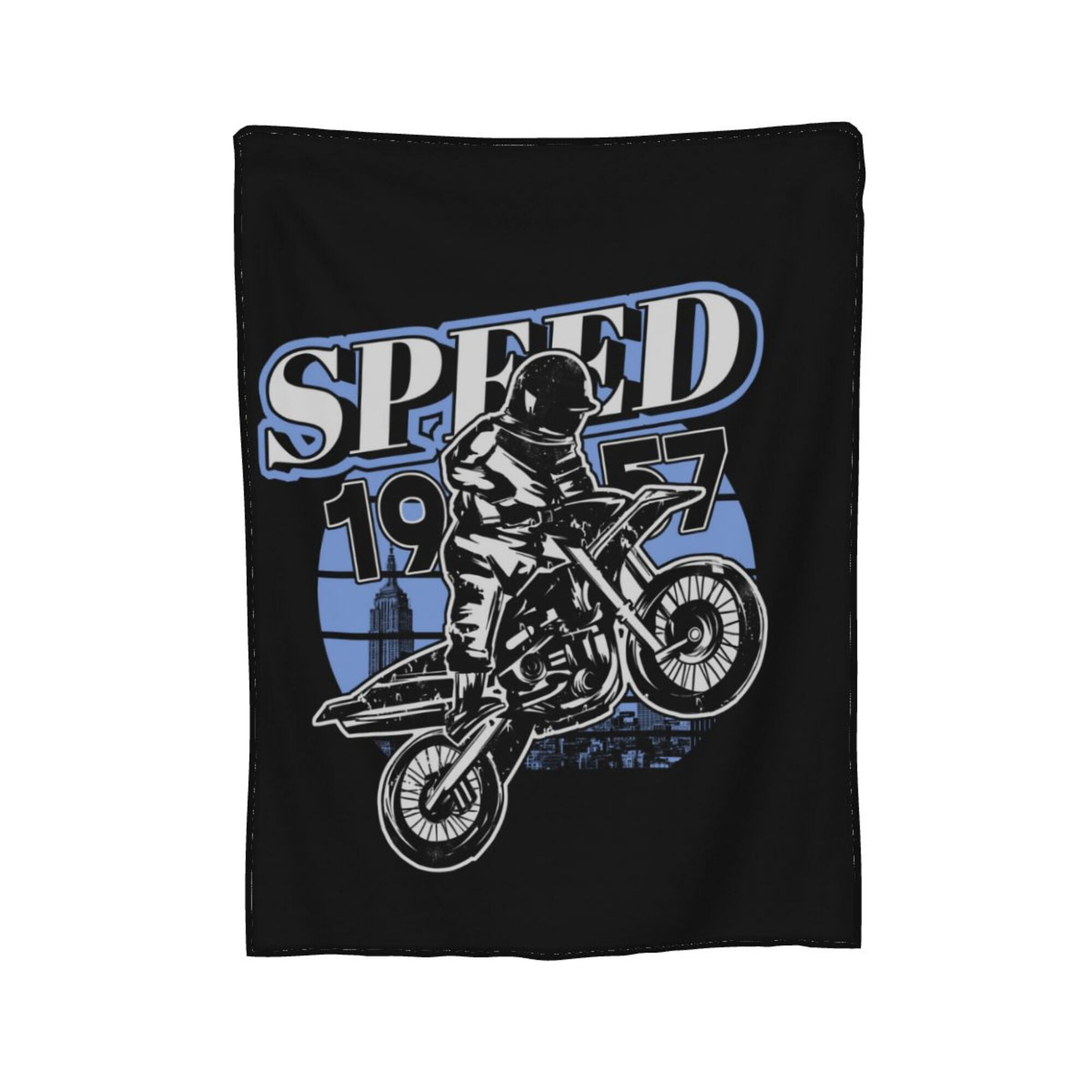 American Retro Motorcycle Throw Blanket, Fluffy Soft Cozy Blanket ...