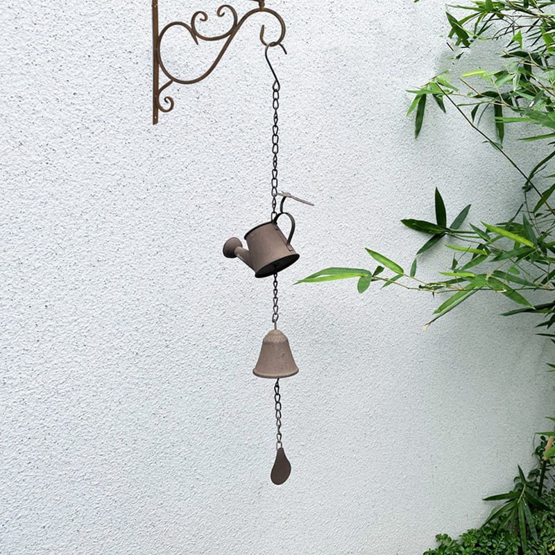 American Retro Old Cast Iron Kettle Wind Chimes Garden Courtyard ...