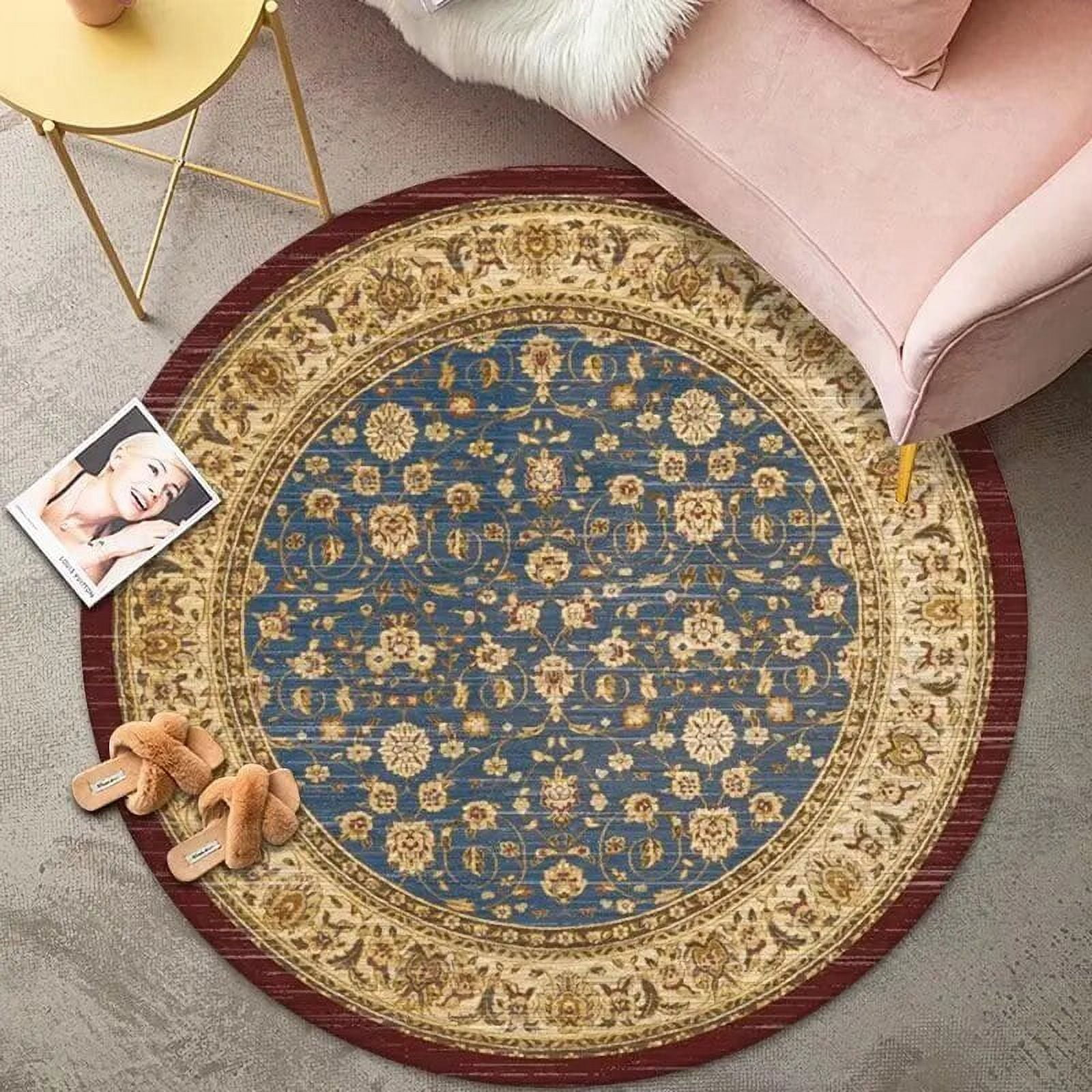 American Retro Round Carpets Home Bedroom Bedside Non-slip Living Room ...