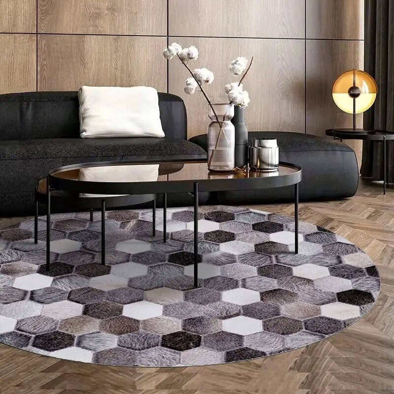 American Retro Round Living Room Carpet Light Luxury Rugs for Bedroom ...