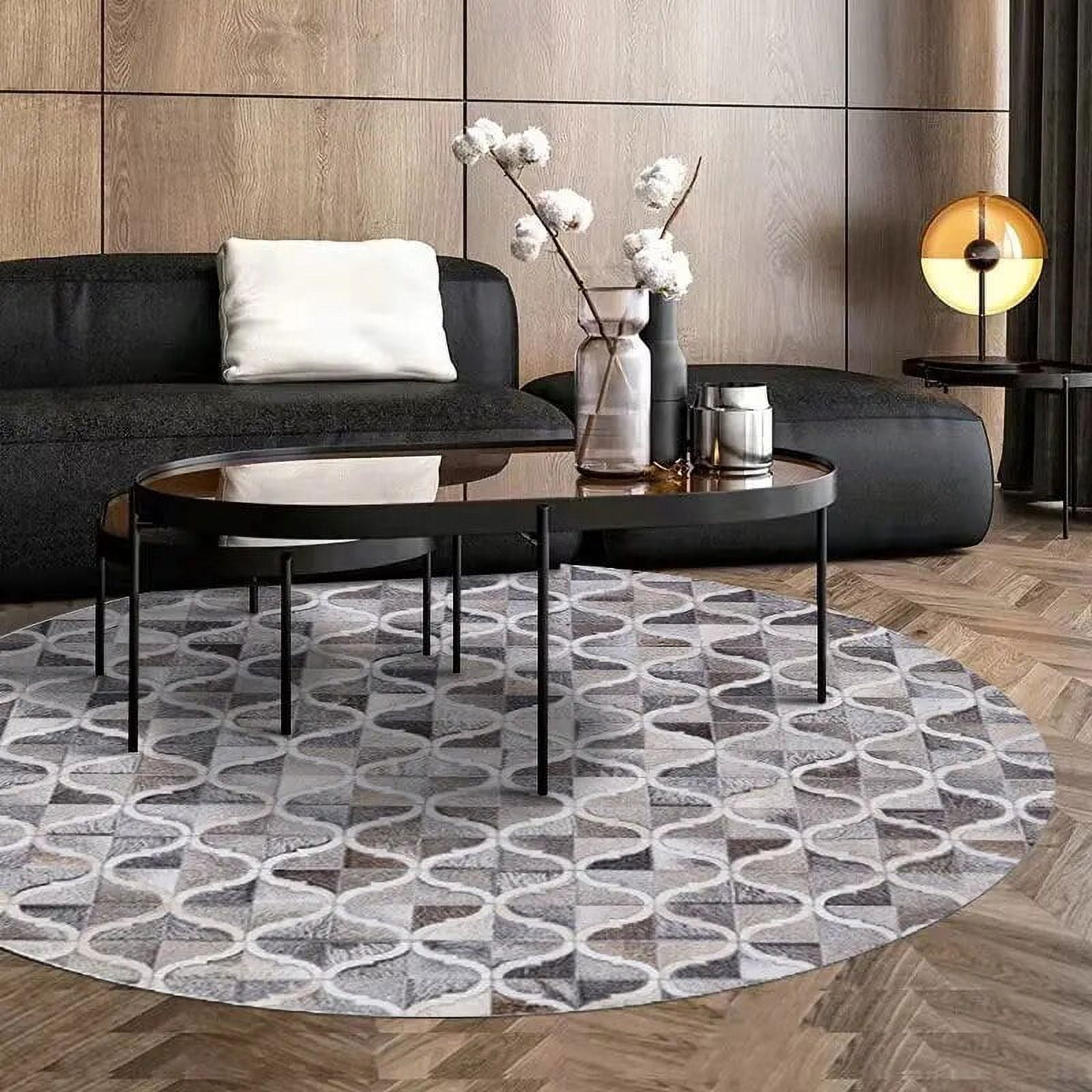 American Retro Round Living Room Carpet Light Luxury Rugs for Bedroom ...