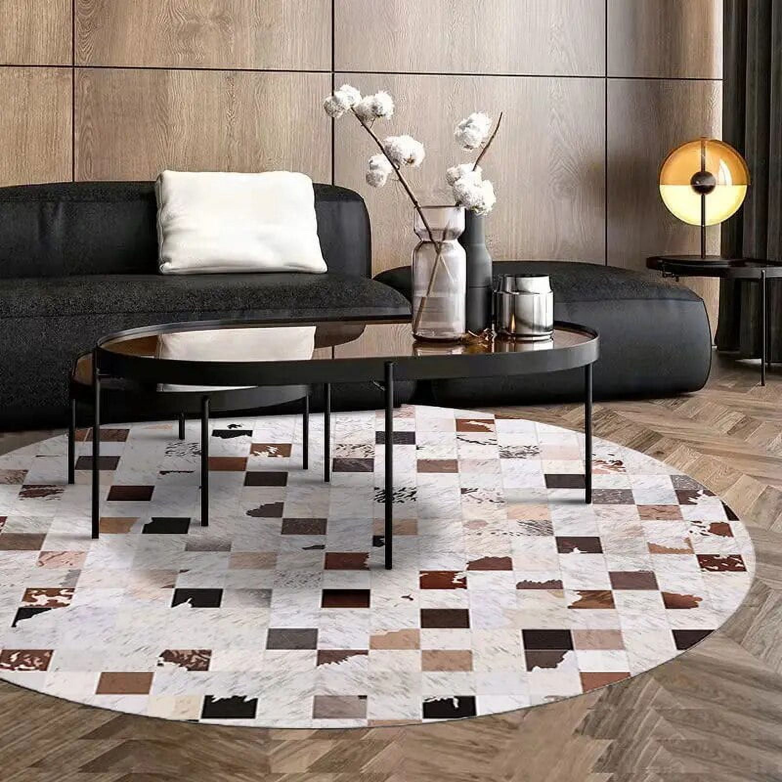 American Retro Round Living Room Carpet Light Luxury Rugs for Bedroom ...