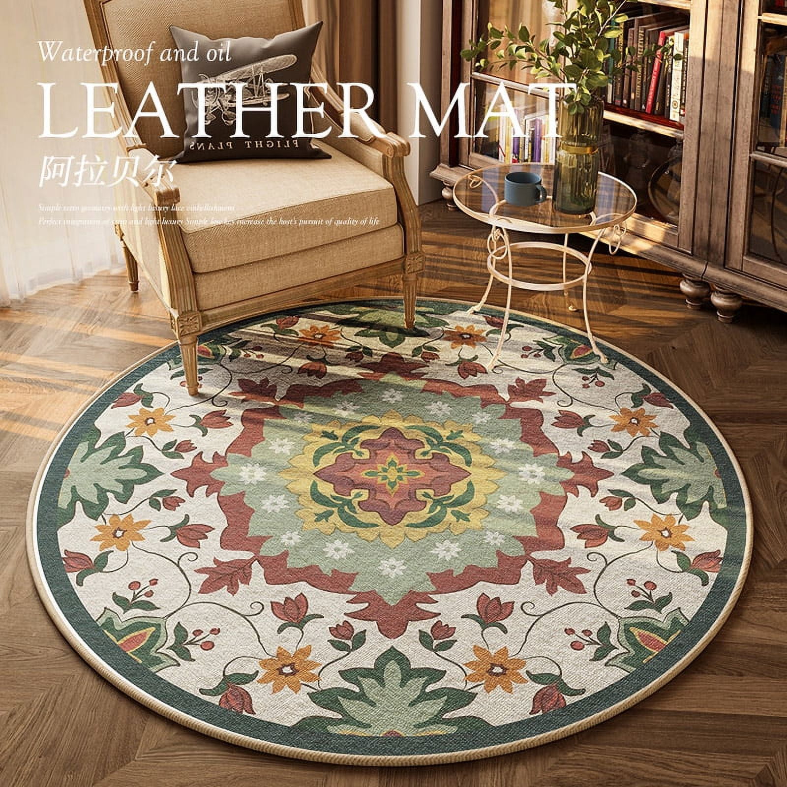 American Retro Study Floor Mat Bedroom r Round Soft Carpet Bohemian ...