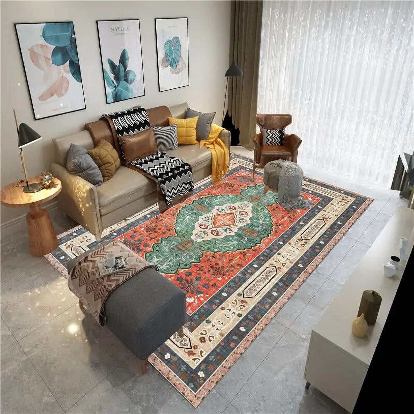 American Retro Style Ethnic Pattern Living Room r Carpet Bedroom Rug ...