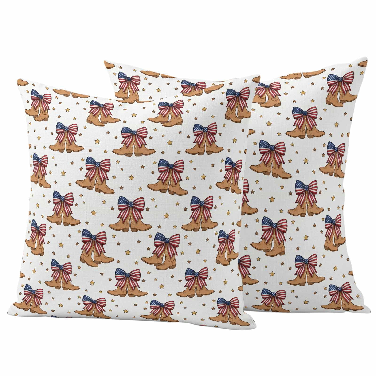 American Retro Style Outdoor Pillow Covers Set of 2 Western Cowboy ...