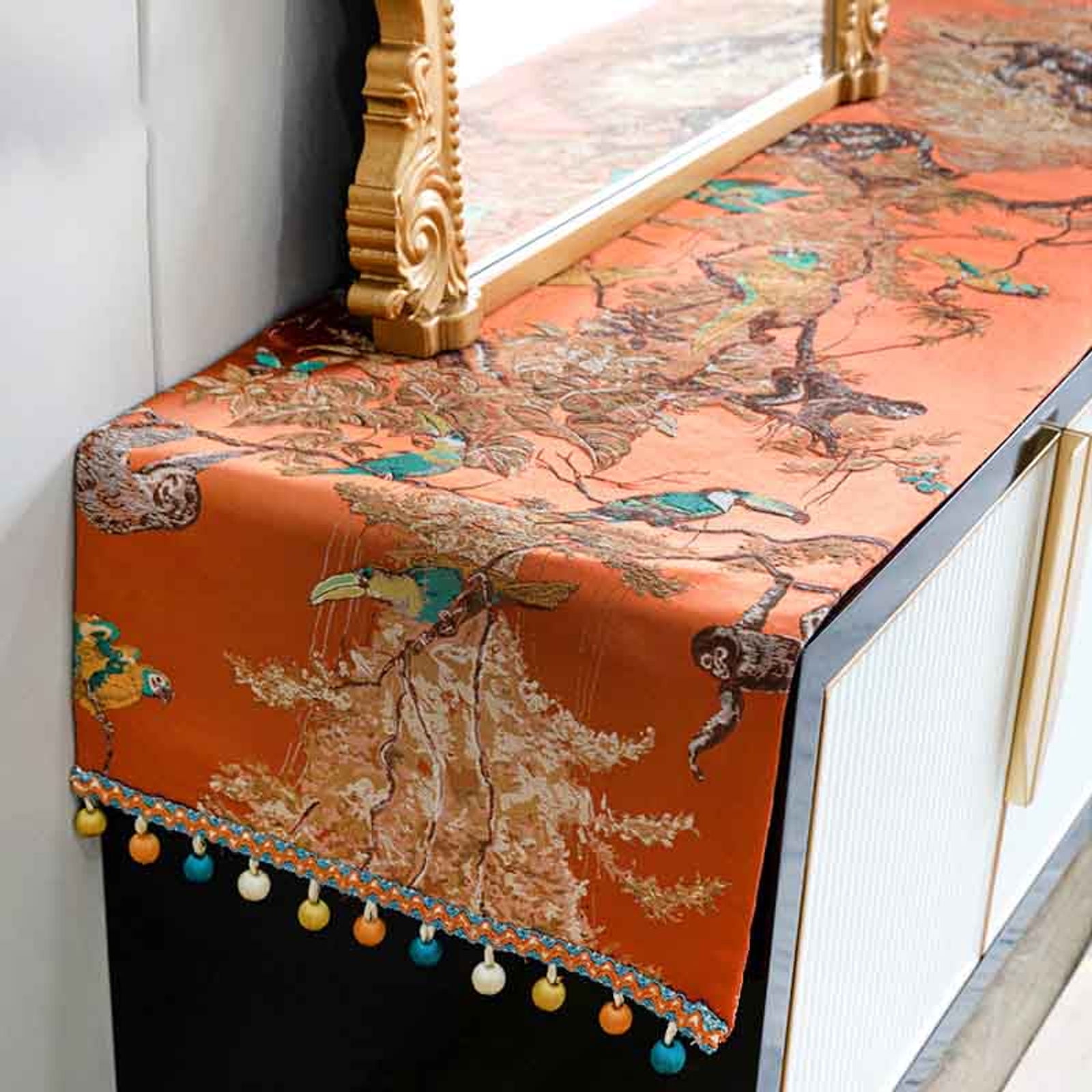 American Retro Table Runners With Hanging Beads Table Runners For ...