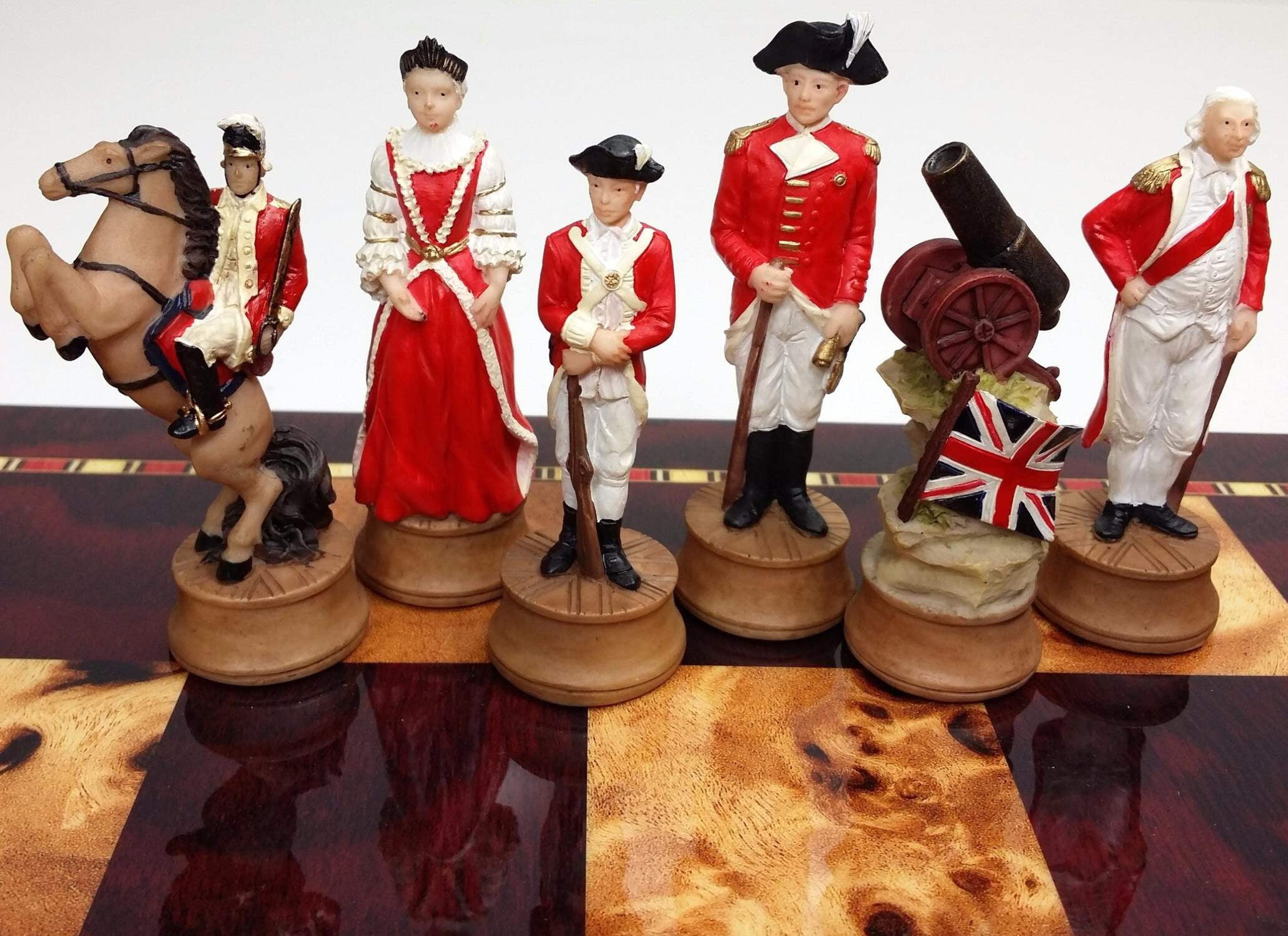 American Revolutionary War Chess Men Set Independence revolution NO ...