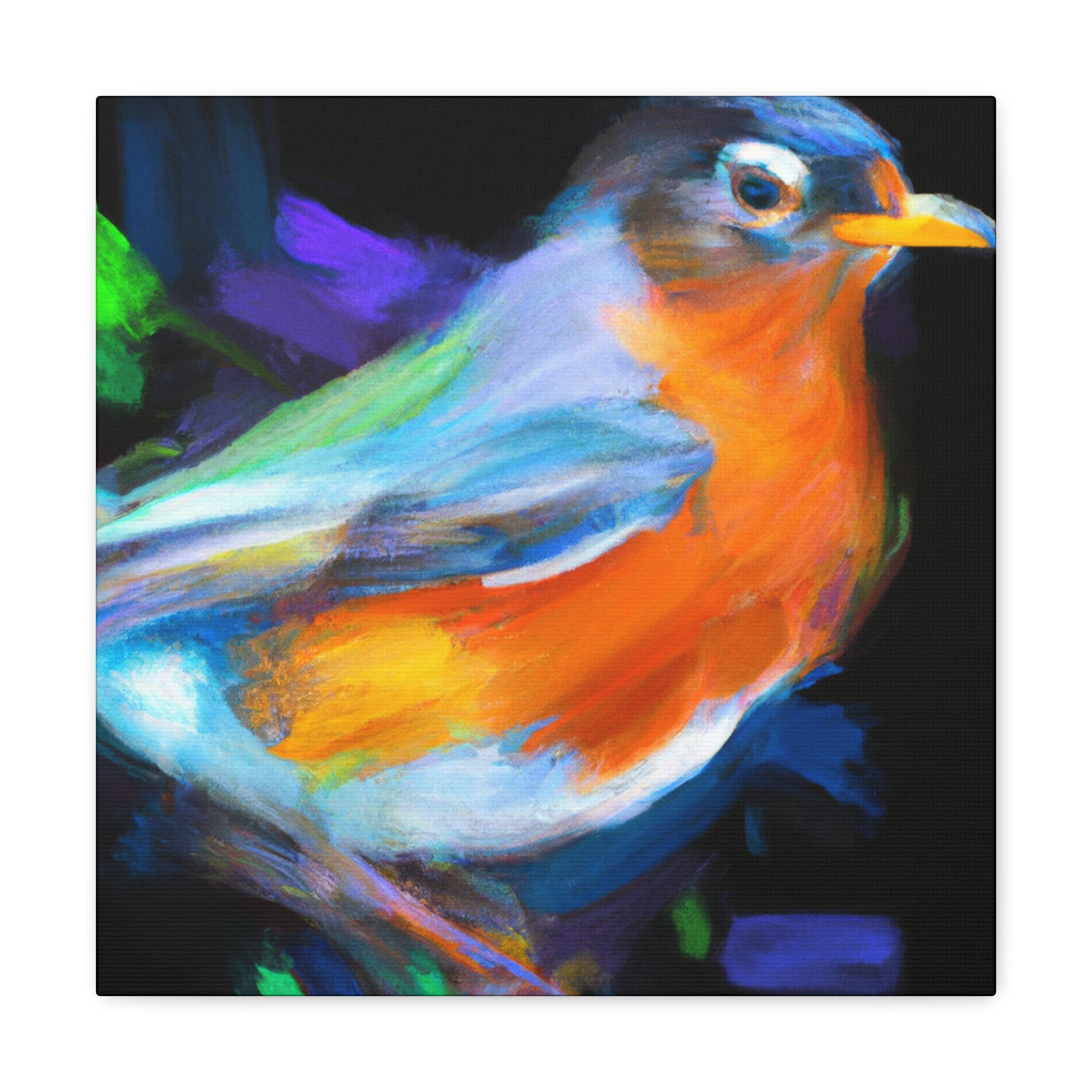 "American Robin In Flight" - Canvas - Walmart.com