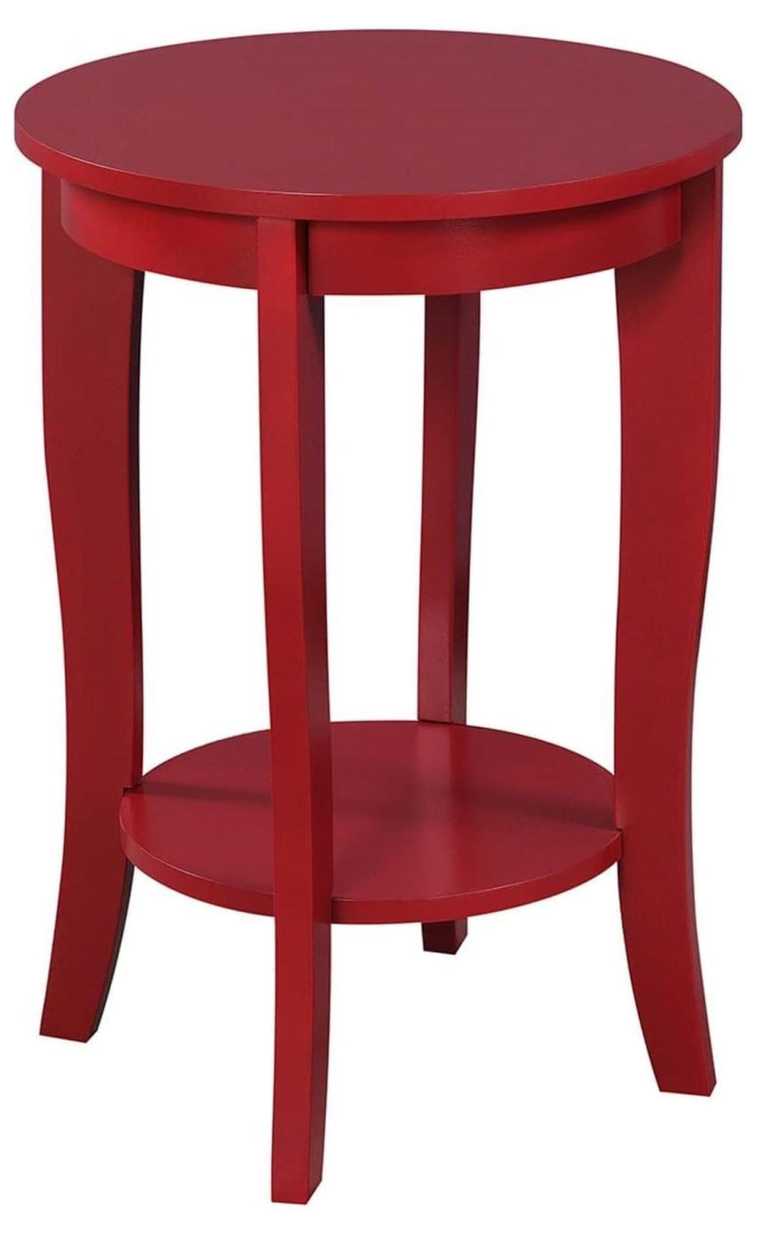 American Round End Table, Cranberry Red - Walmart.com