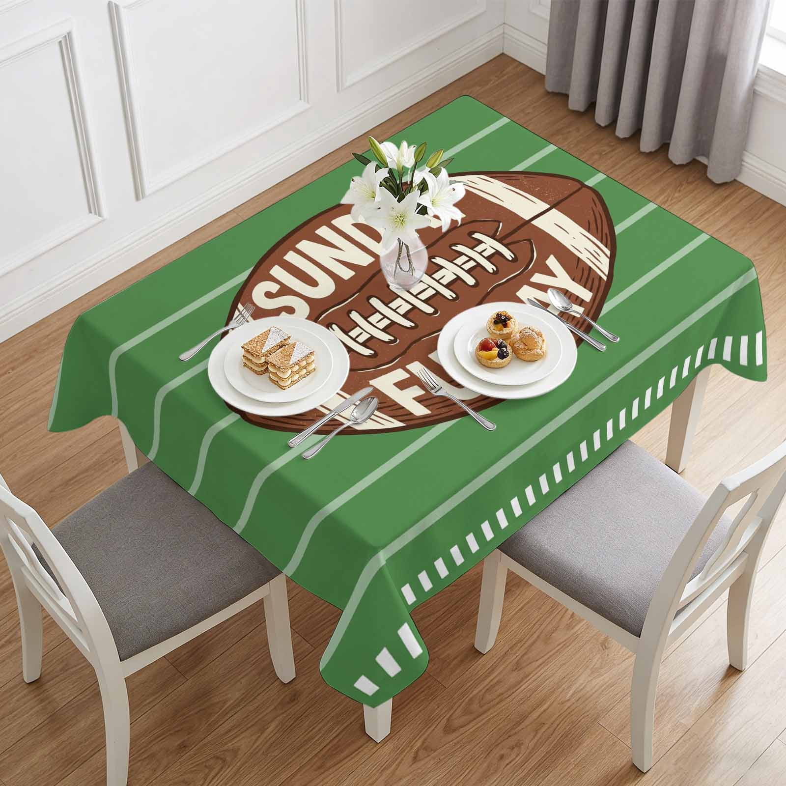 American Rugby Ball Table Cloth 60x84in, Waterproof Rectangle ...