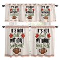 American Rugby Kitchen Curtains Set for Windows, Fall Maple Leaf Brown ...