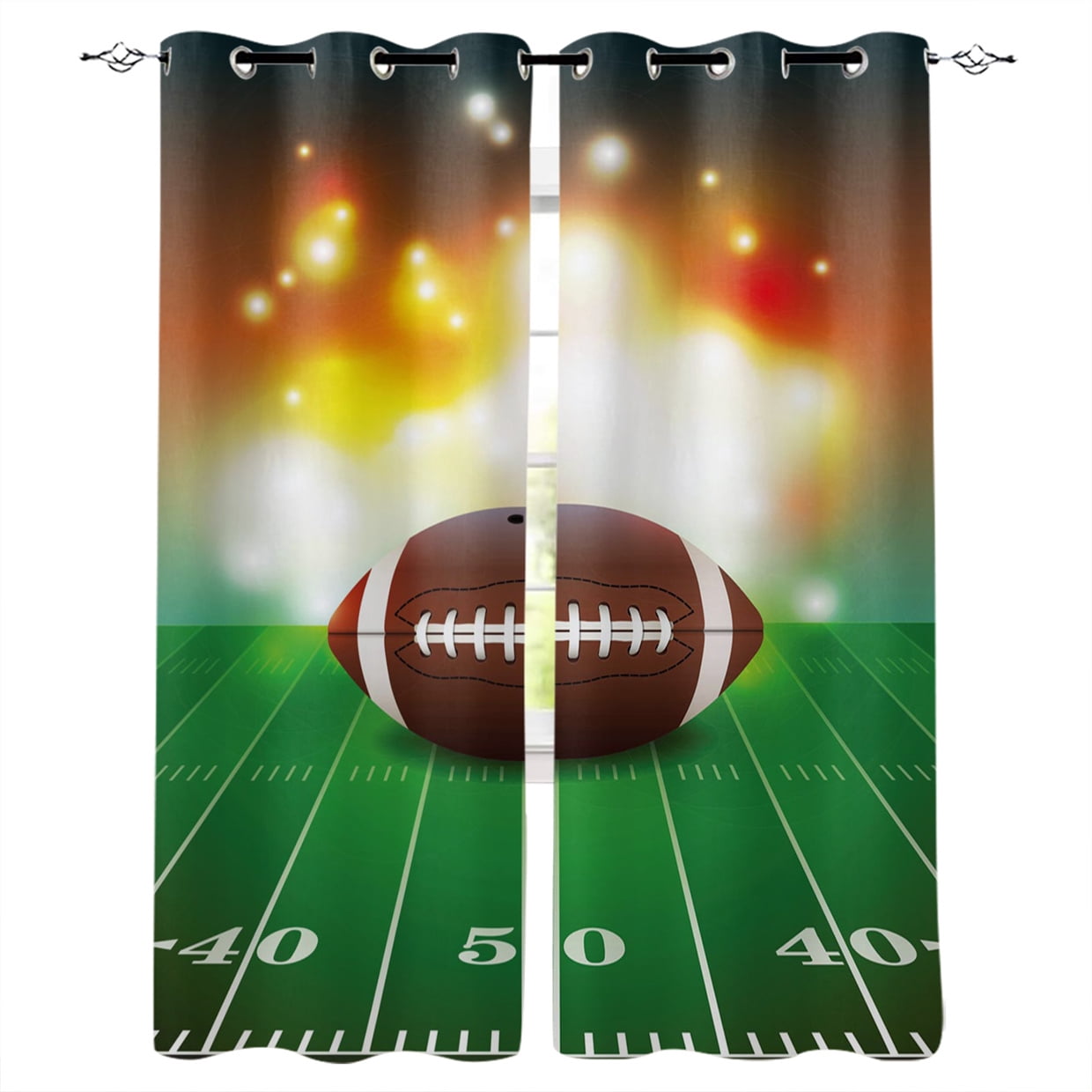 American Rugby Series Thin Sunshade Curtains Like Rugby Boys Bedroom ...