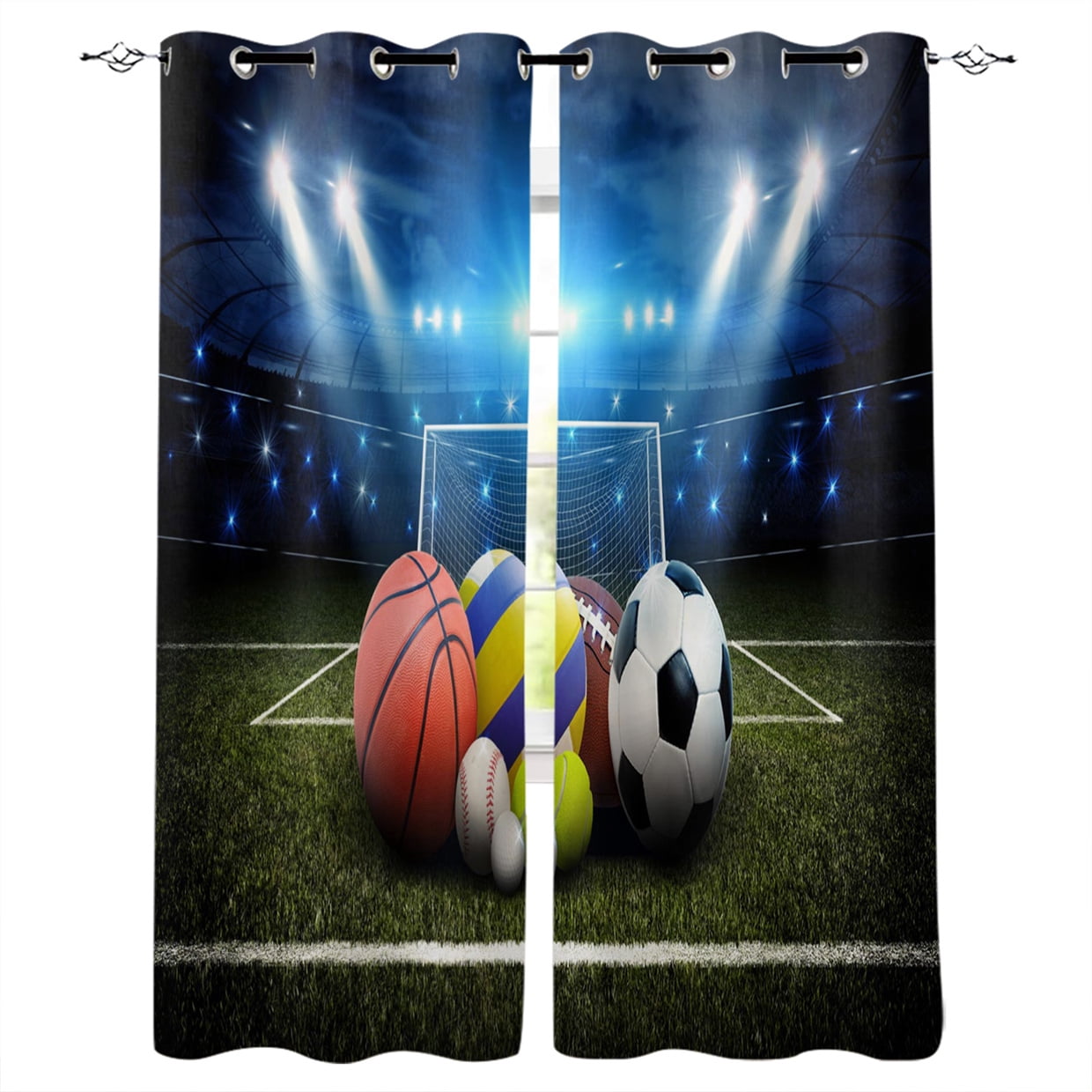 American Rugby Series Thin Sunshade Curtains Like Rugby Boys Bedroom ...