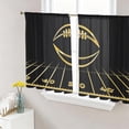 American Rugby Sheer Curtains for Living Room Bedroom Minimalist Golden ...