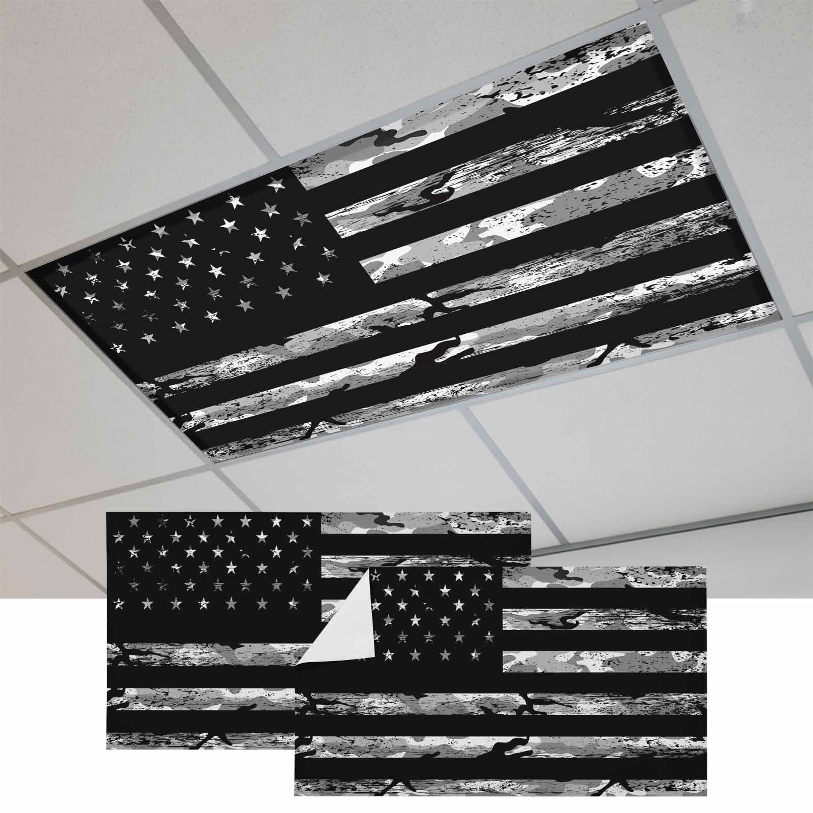 American Rustic Flag Fluorescent Light Covers, Independence Day USA ...