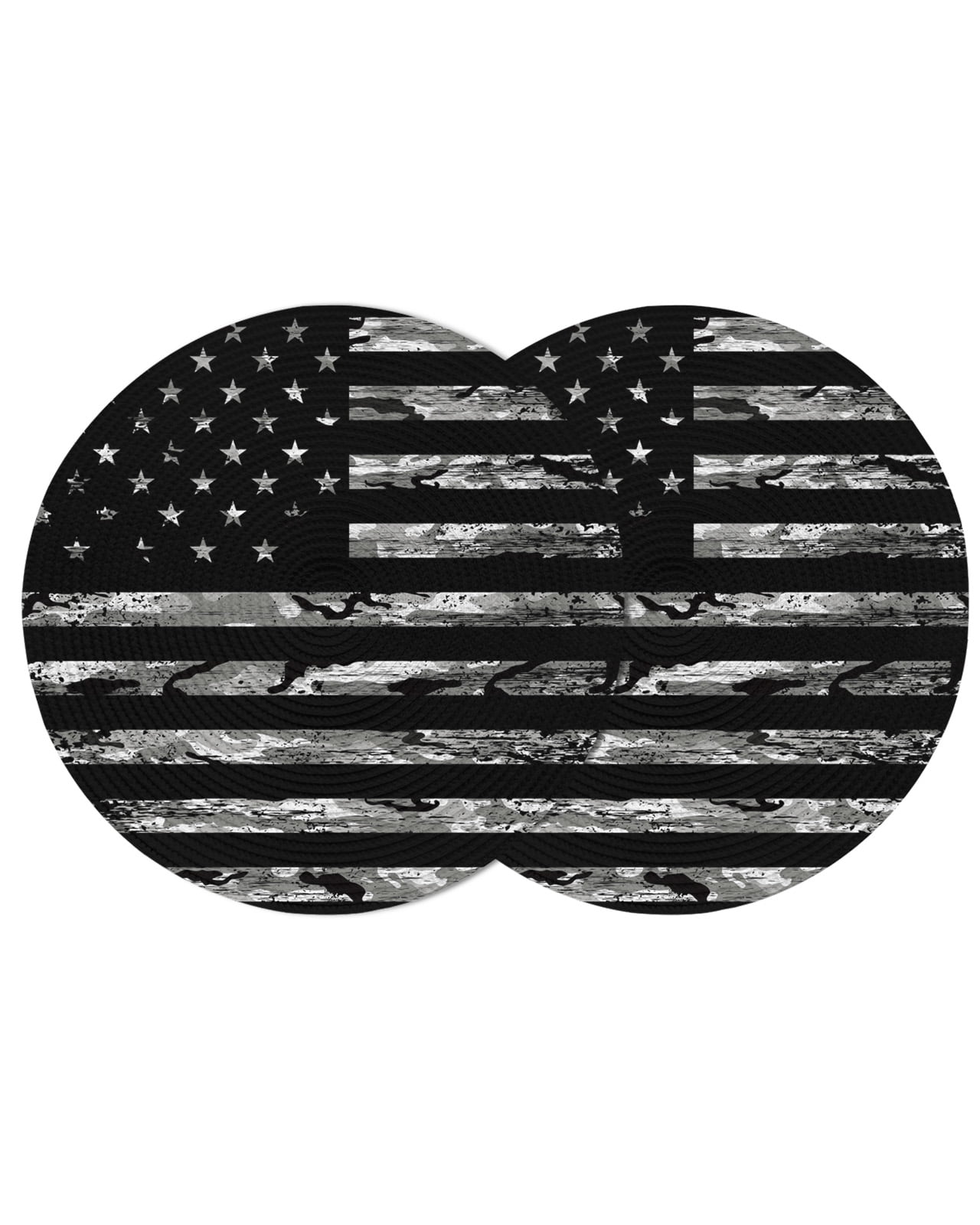 American Rustic Flag Round 13 Inch Placemats Set of 2, Independence Day ...