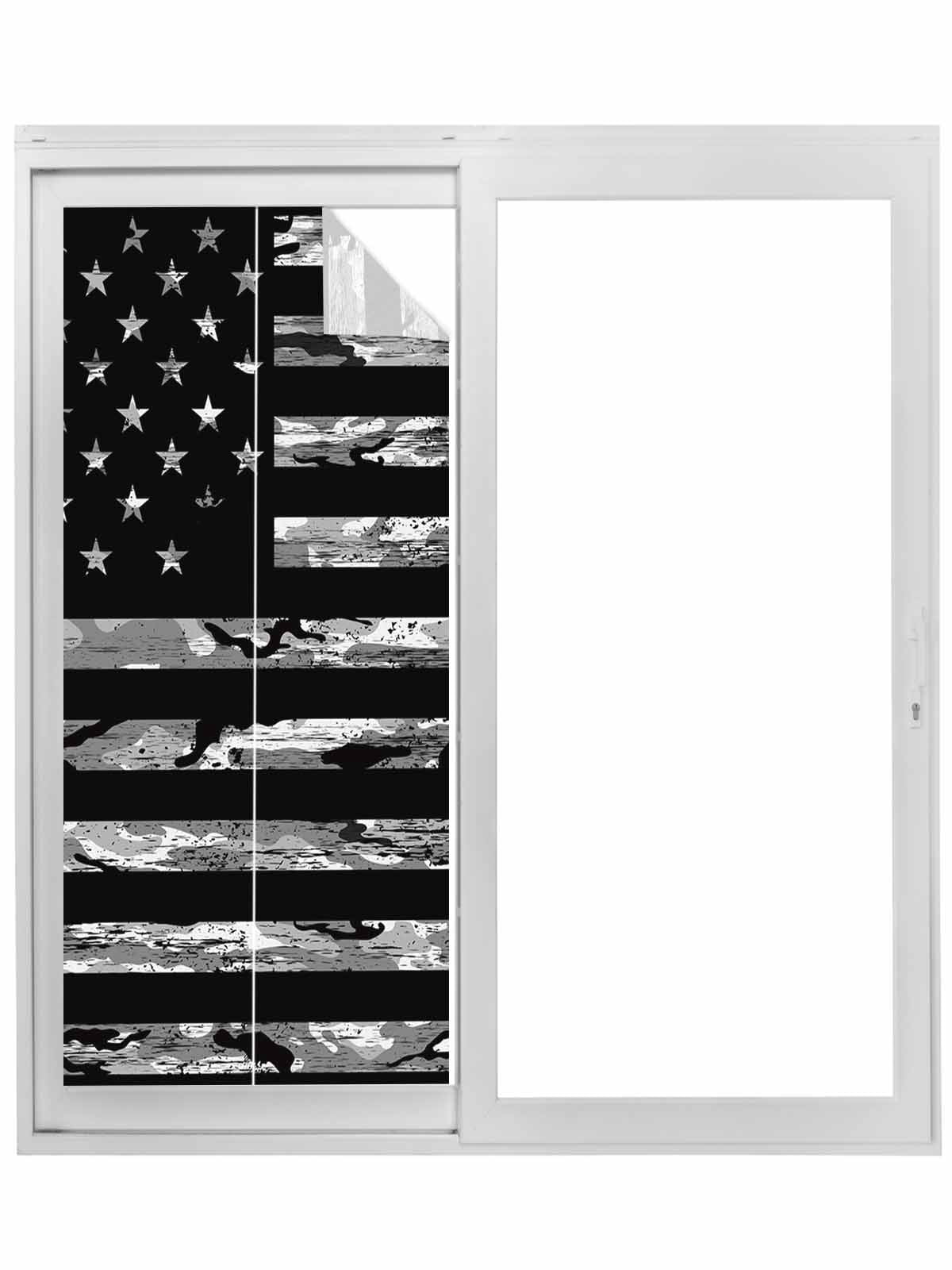 American Rustic Flag, Window Privacy Film, Independence Day USA Star ...