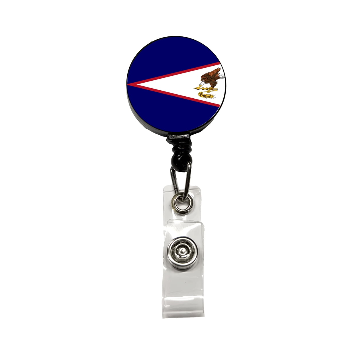 American Samoa Country Flag Retractable Reel ID Badge Key Card Name Tag ...