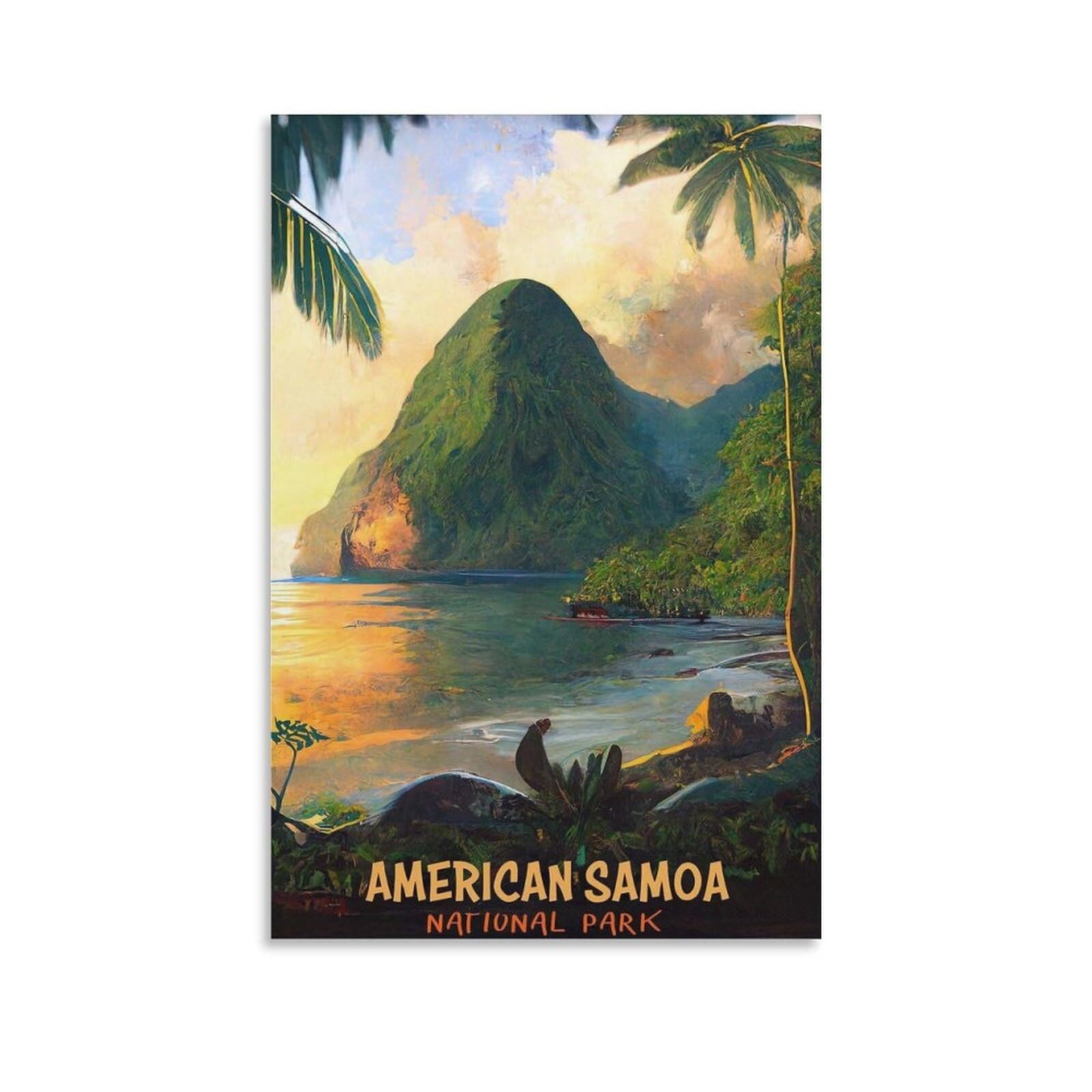 American Samoa National Park Poster, Travel Art, Hiking Poster ...