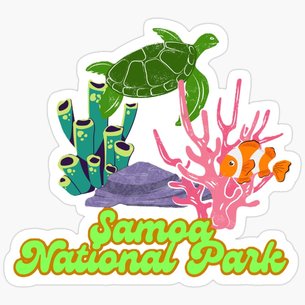 American Samoa National Park Sticker Phone Decal Water Bottle Stickers ...