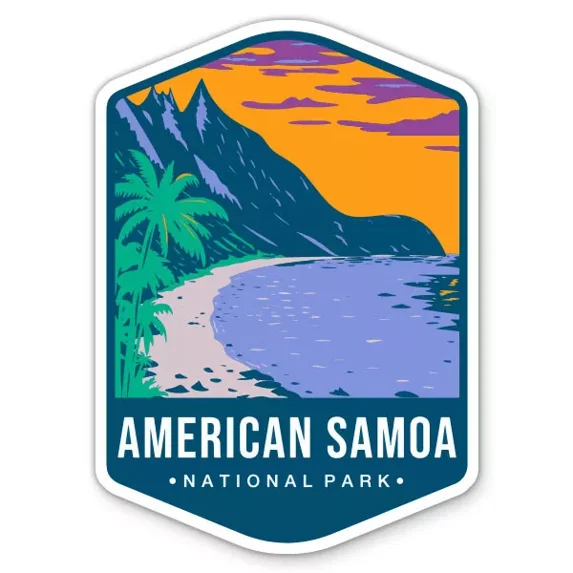 American Samoa National Park Sticker Phone Decal Water Bottle Stickers ...
