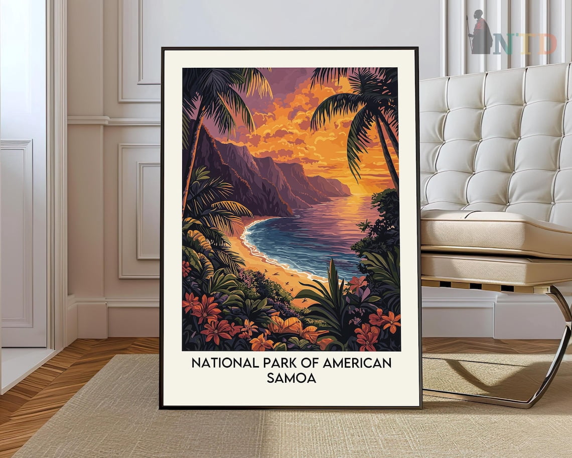 American Samoa Oceania Nature Landscape Wall Art Photo Print, Unframed ...