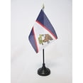 American Samoa Table Flag 4'' x 6'' golden spear top - Walmart.com