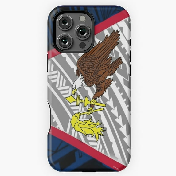 American Samoa Tribal Flag Art iPhone Case 17 16 15 14 13 12 11 Pro Max ...