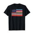 American Serape Blanket Striped Flag Southwestern Visual Layout T-Shirt ...