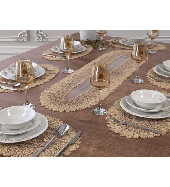 American Service Suple and Runner Set 8 -person Set Embroidery Vivien 9 ...