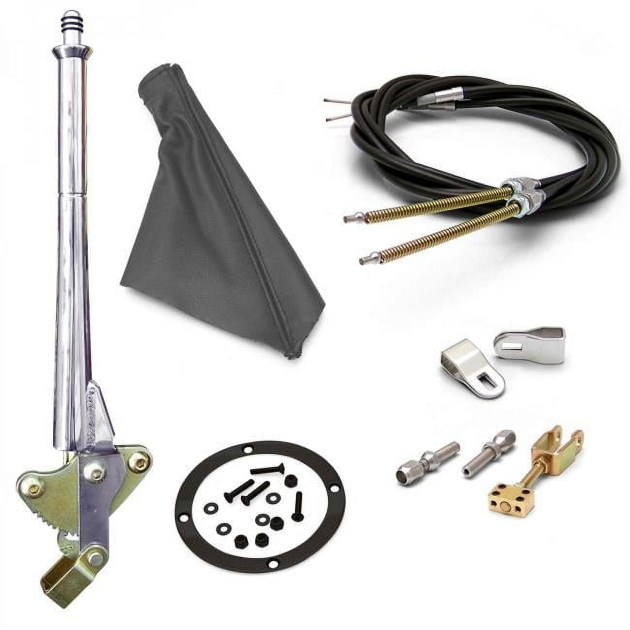 American Shifter 11 in. Transmision Mount E-Brake Handle Gray Boot ...
