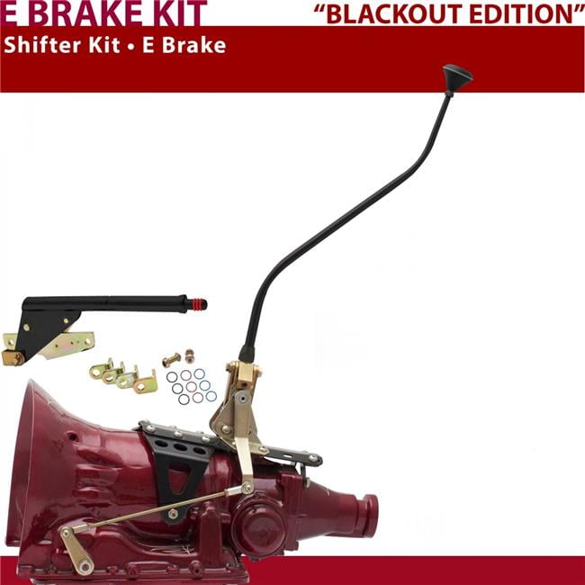 American Shifter 700R4 Shifter Kit Black 23 in. Swan E Brake Push ...