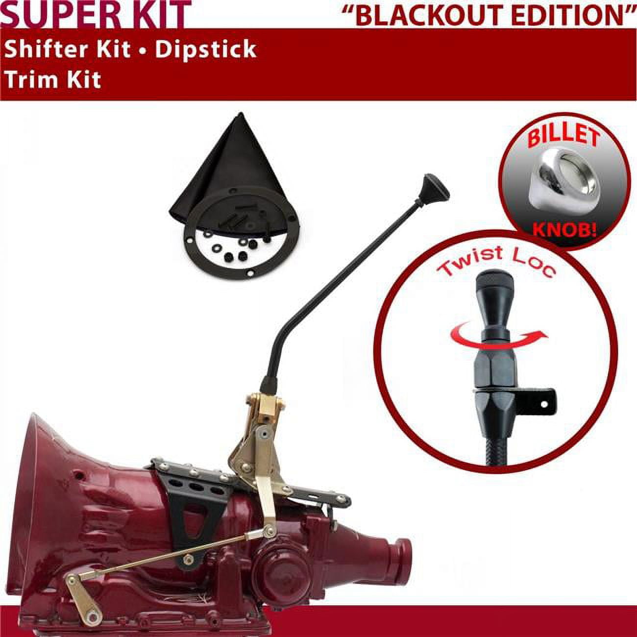 American Shifter 904 Shifter Kit Black 12 in. Trim Kit Dipstick Push ...