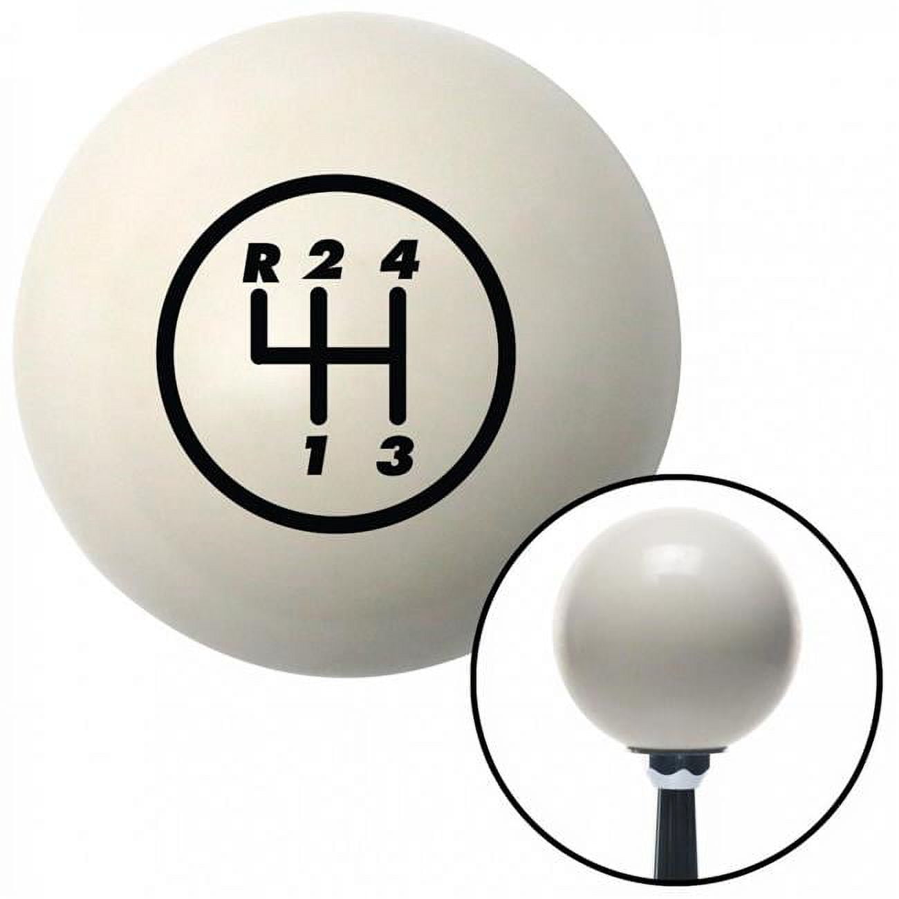 American Shifter Black 4 Speed Shift Pattern - 4RUL Ivory Shift Knob ...