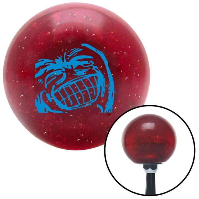 American Shifter 53270 Blue Big Grin Meme Red Metal Flake Shift Knob ...