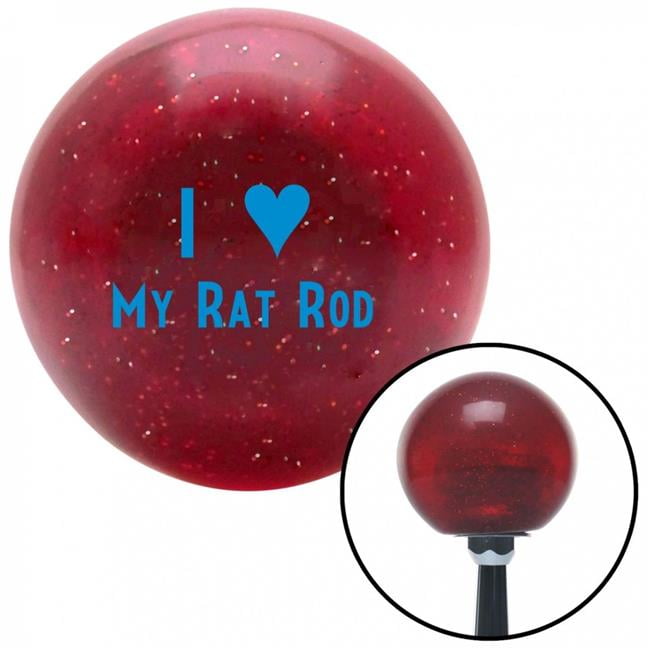 American Shifter 51310 Blue I 3 MY RAT ROD Red Metal Flake Shift Knob ...