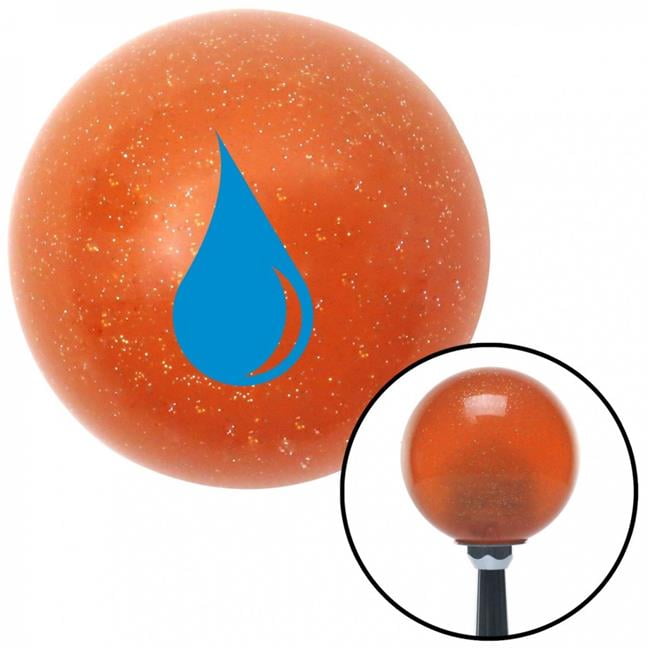 American Shifter 43496 Blue Paint Drip Orange Metal Flake Shift Knob ...
