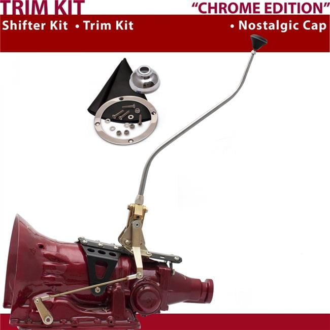 American Shifter FMX Shifter Kit Chrome 23 in. Swan Trim Kit Push ...