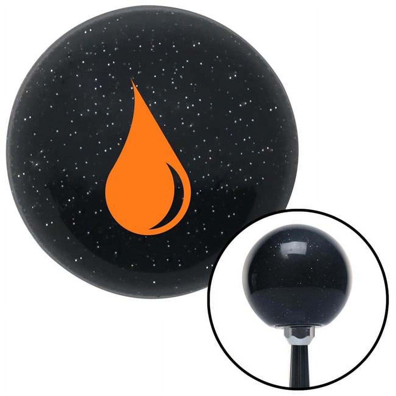 American Shifter Orange Marine Drip Black Metal Flake Shift Knob with ...