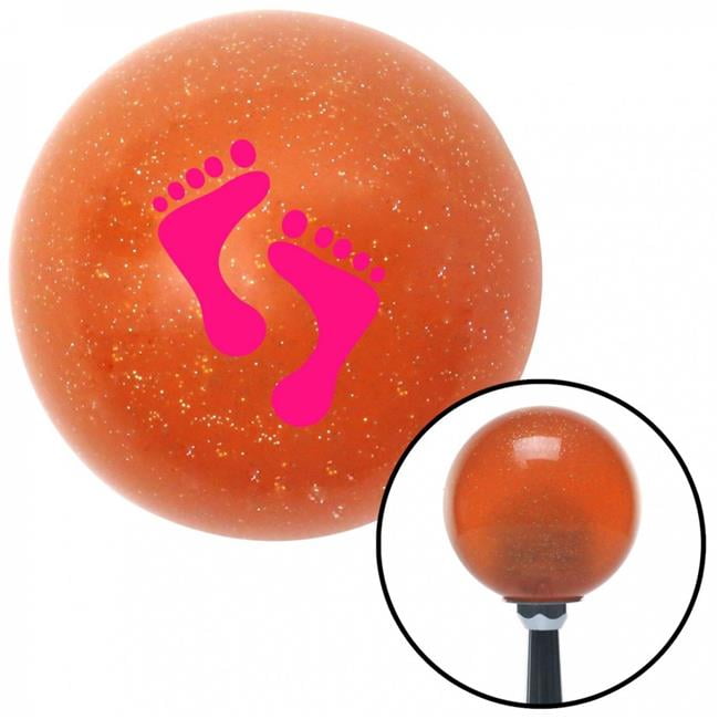 American Shifter 43507 Pink Bare Feet Orange Metal Flake Shift Knob ...