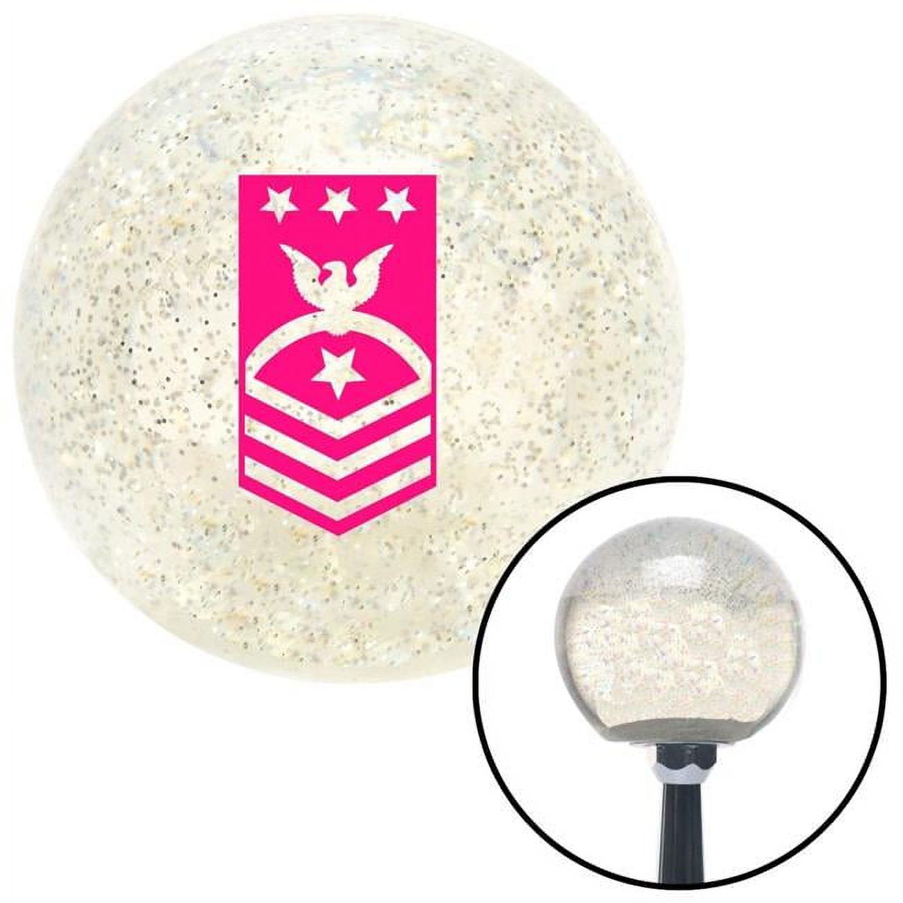 American Shifter Pink Master Chief of the Coast Guard Clear Metal Flake ...