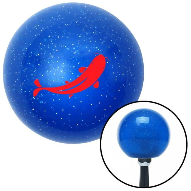 American Shifter 25805 Red Marine Koi Blue Metal Flake Shift Knob with ...